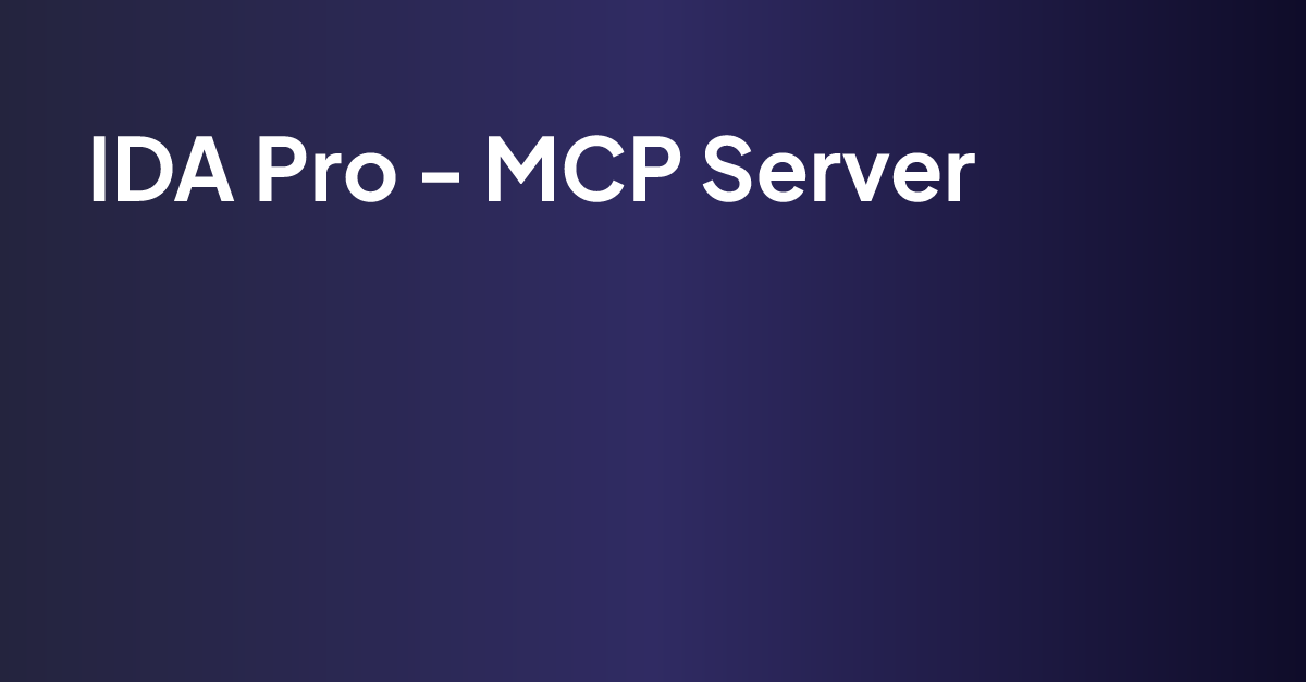 IDA Pro - MCP Server